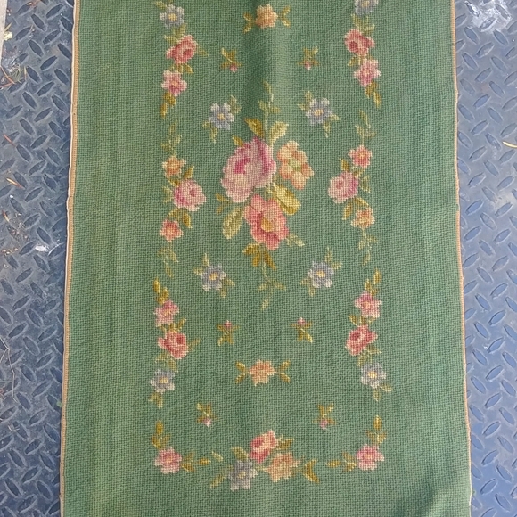 Handmade | Accents | Vtg Needlepoint Handmade Green Table Placemat ...